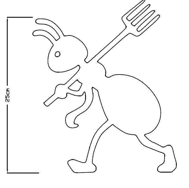 Mrówka z widłami metalowa ozdoba ogrodowa rdzewiona 070 > Ogrodowe ...